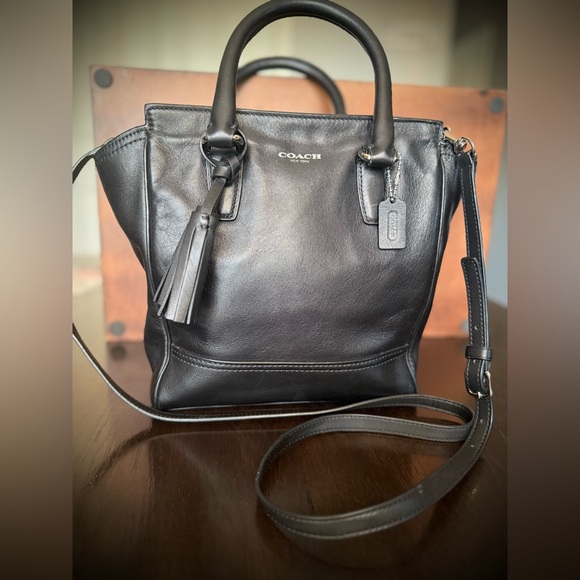 Coach | Bags | Coach Legacy Candace Black Leather Small Tote Bag | Poshmark